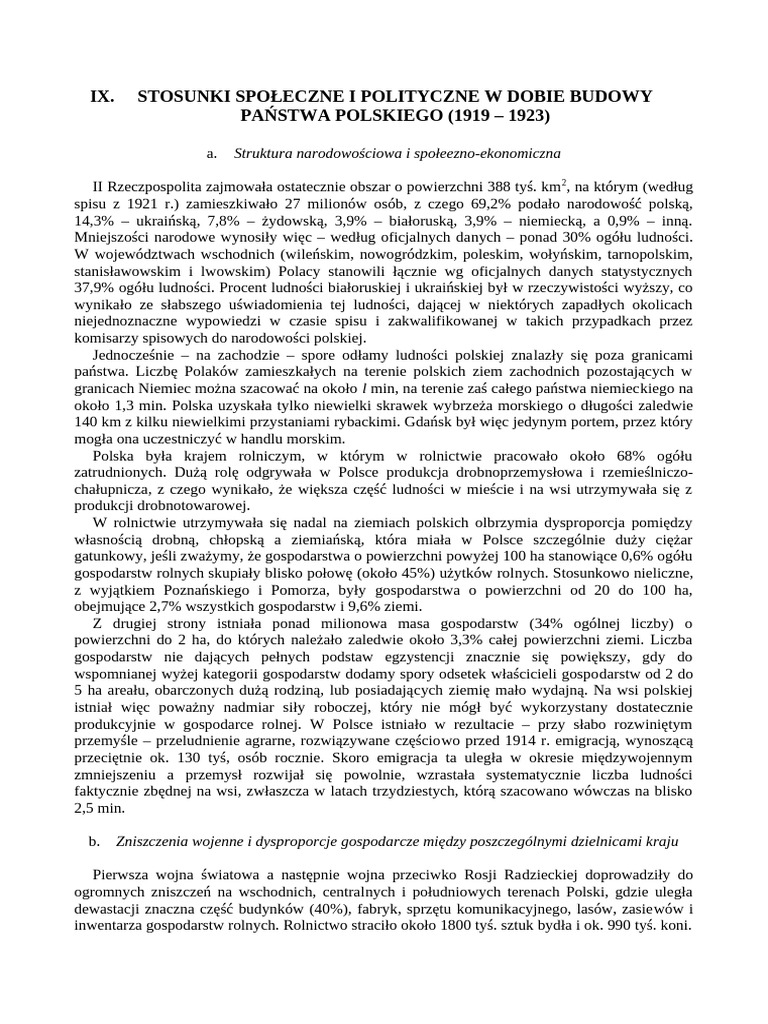 Historia Polski 1864-1948 | PDF
