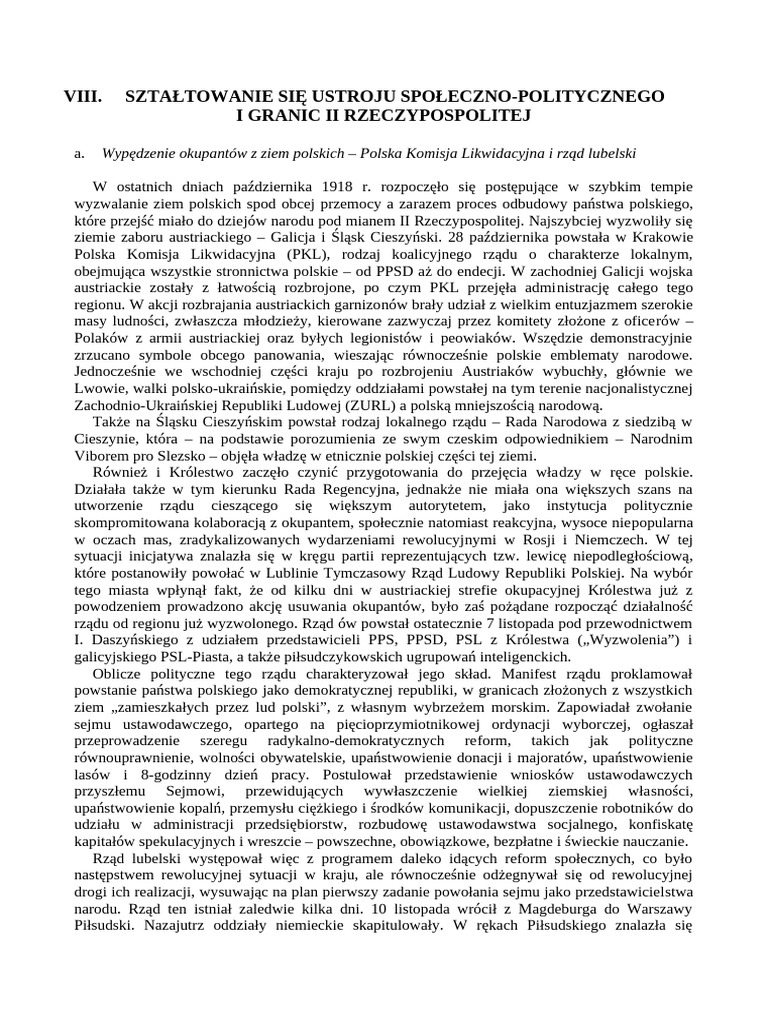 Historia Polski 1864-1948 | PDF