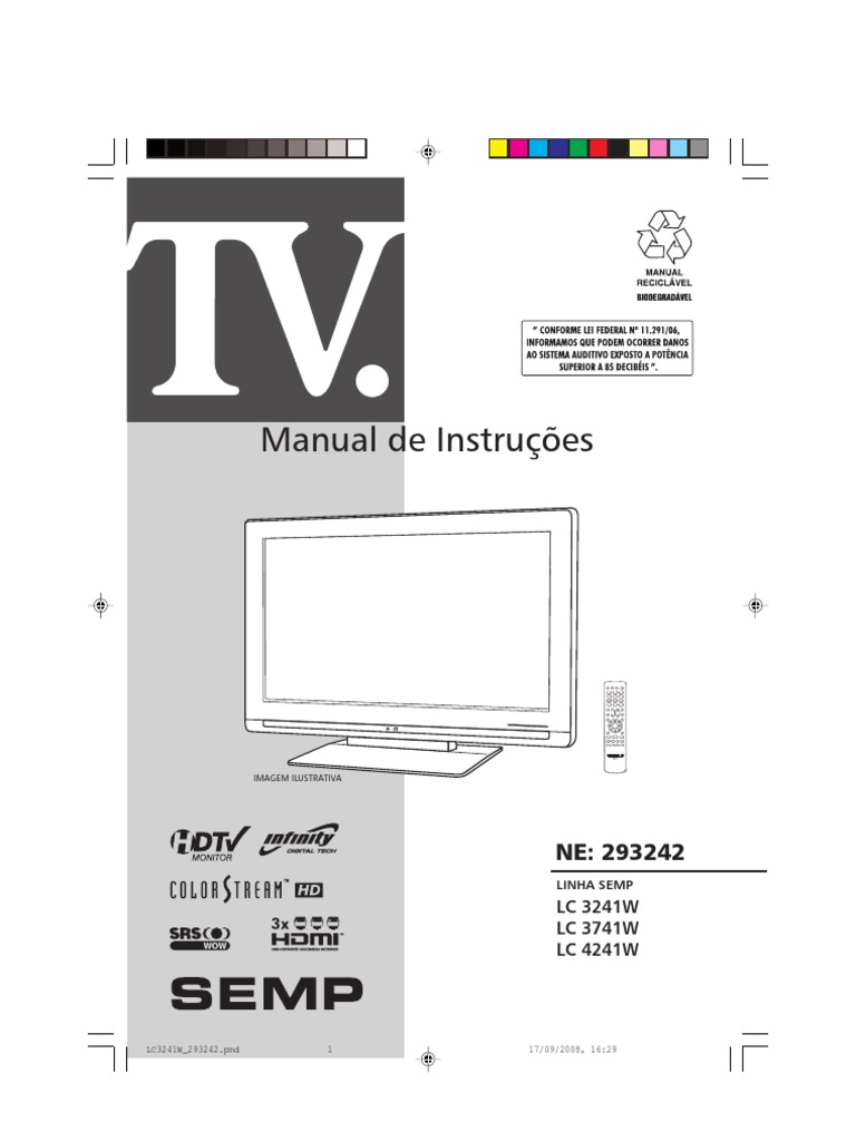 Manual TV | PDF | HDMI | Televisão a cabo