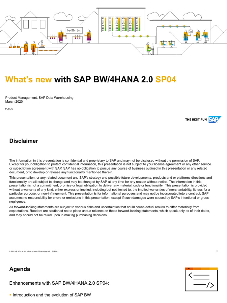What S New With SAP BW - 4HANA 2.0 SP04 | PDF | Cloud Computing | Data Warehouse