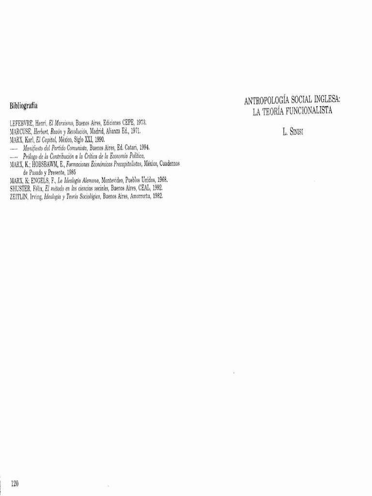 Lischetti - Funcionalismo y Culturalismo (Selección) | PDF