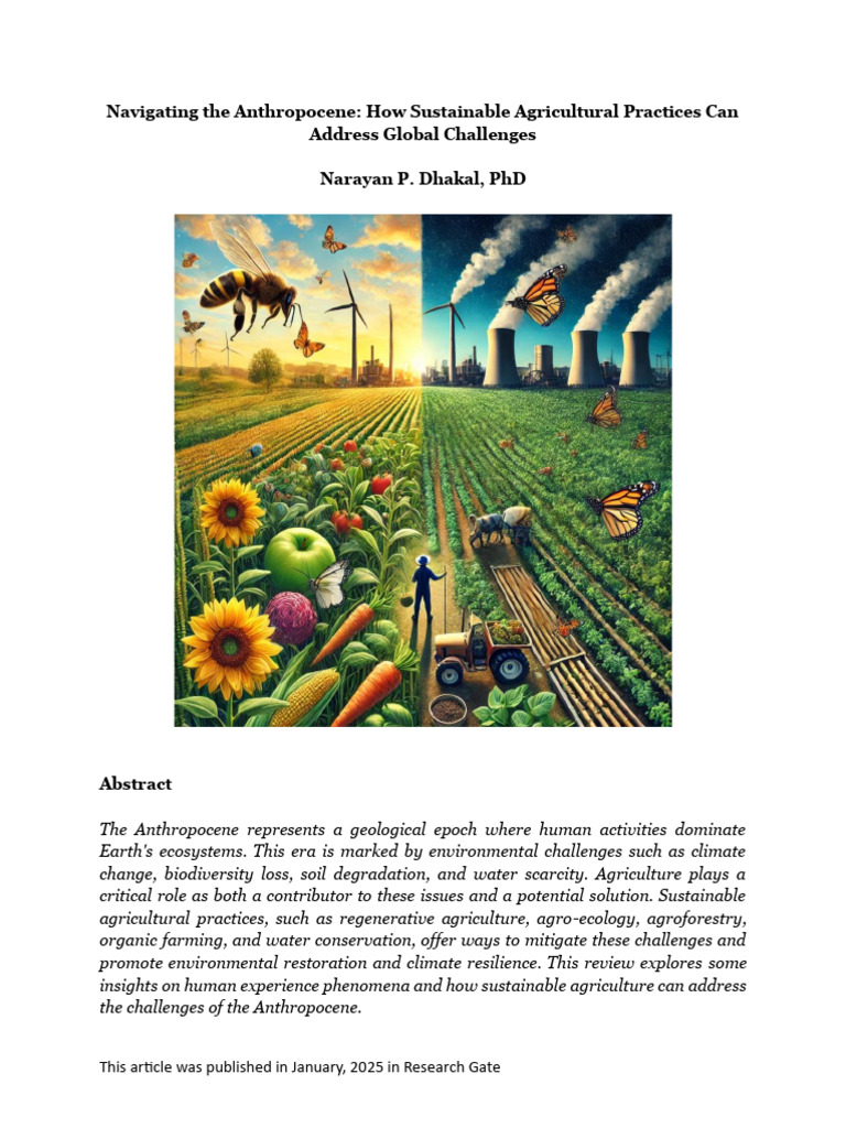 Navigating The Anthropocene: How Sustainable Agricultural Practices Can ...