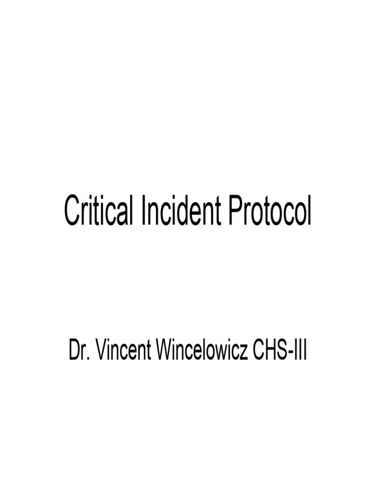 Critical_Incident_Protocol | PDF | Emergency Management | Incident ...