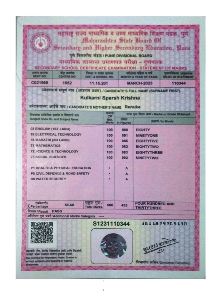 Class x Certificate | PDF