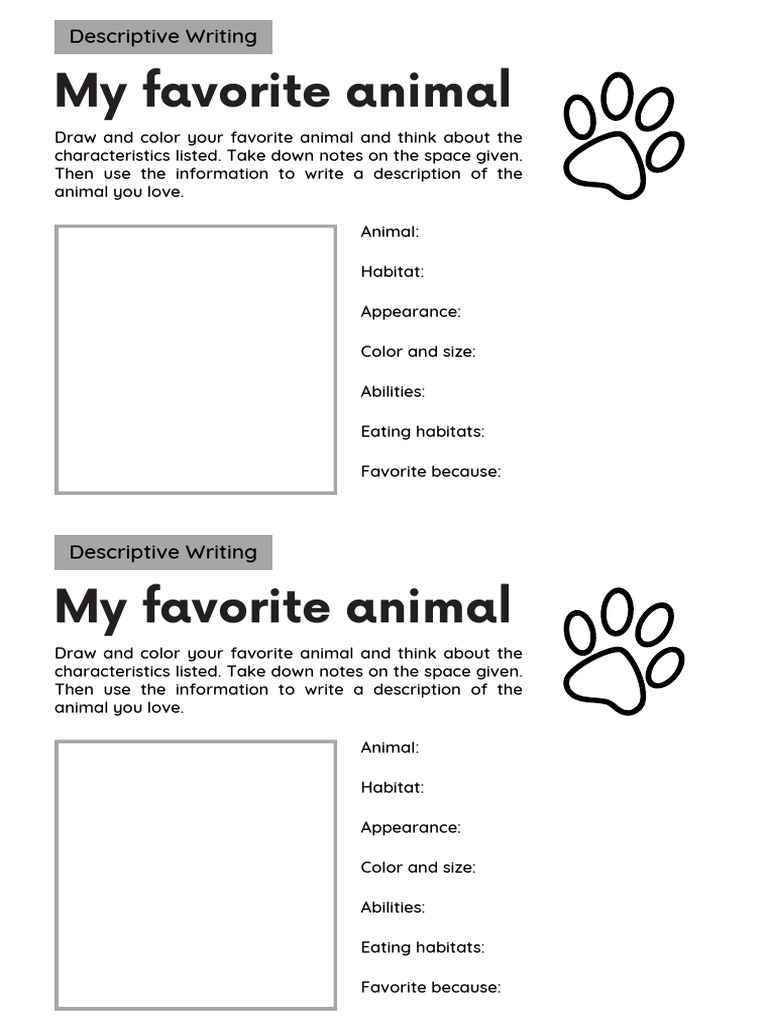 My Favorite Animal | PDF
