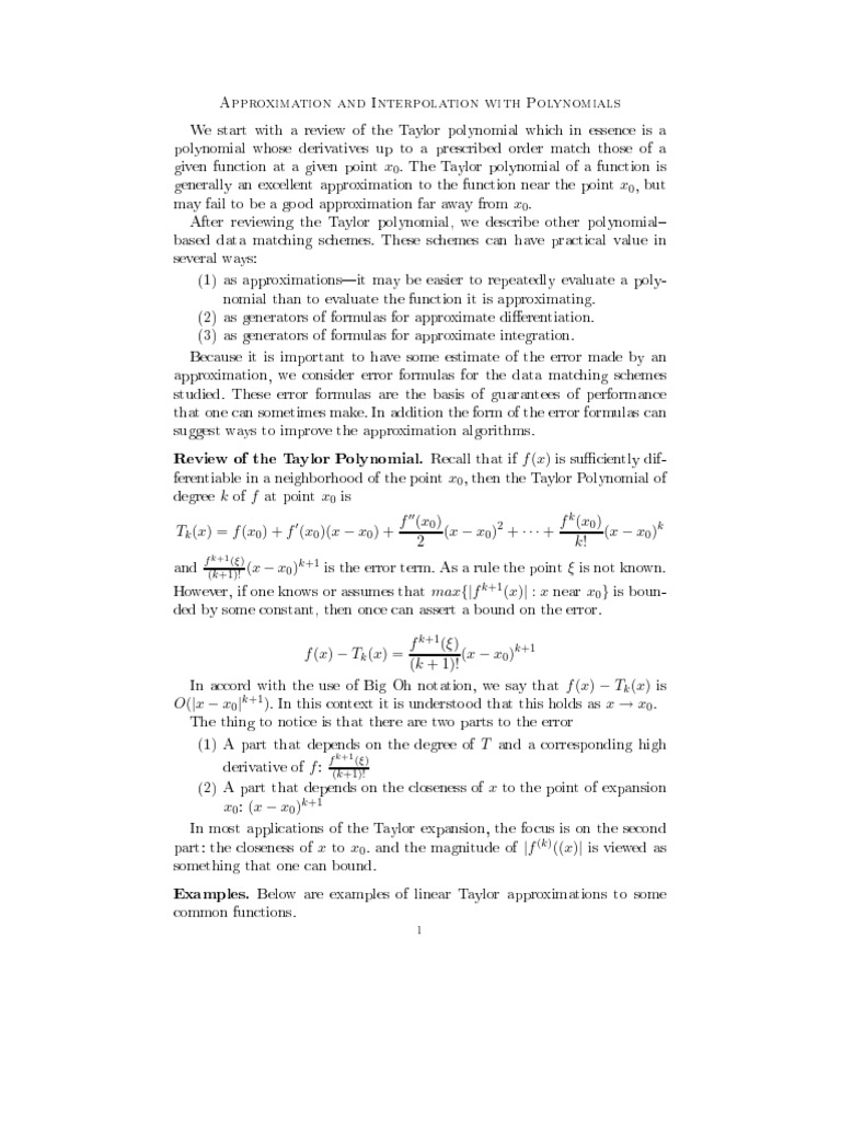 InterpolationandApproximation | PDF | Interpolation | Polynomial