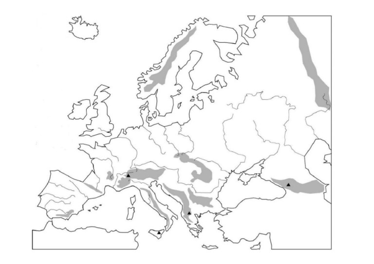 Mapa Fisico Europa Mudo | PDF