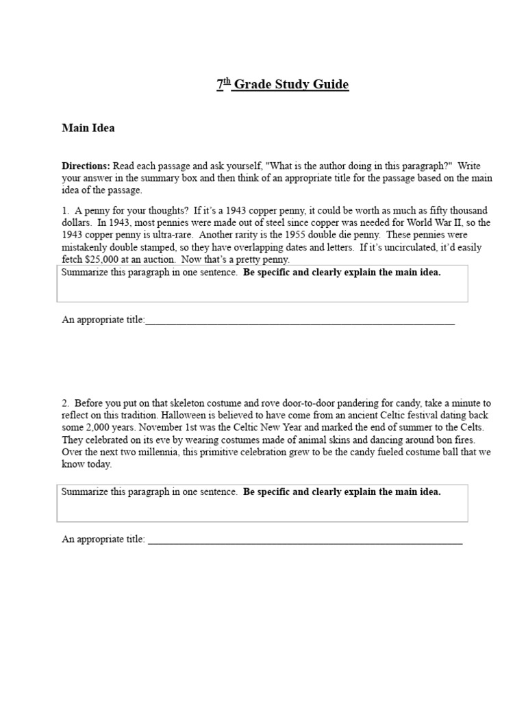 7th Grade Study Guide: Key Concepts | PDF | Introduced Species ...