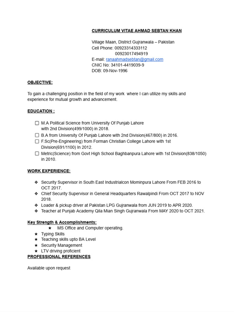 My CV COMP | PDF