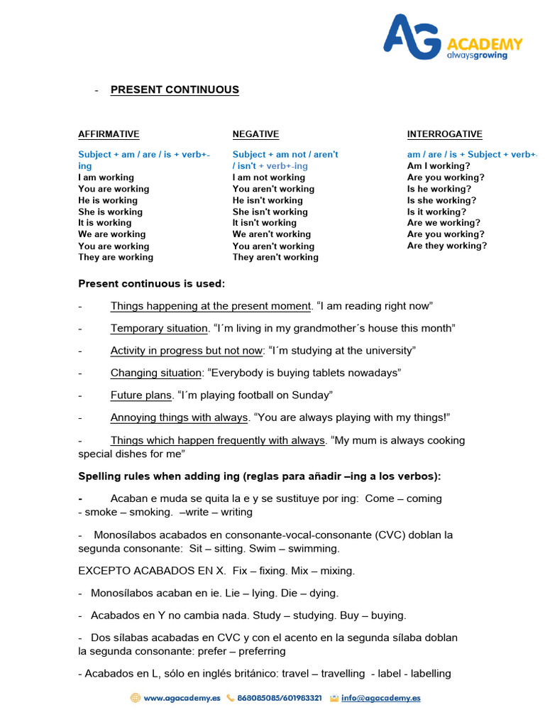 Basic Grammar 1 - Ag Academy | PDF | Plural | Grammatical Number