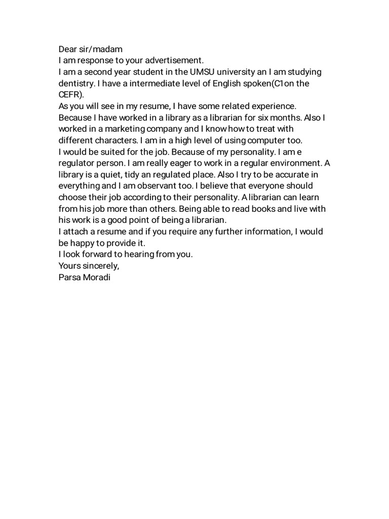 Dear Sir-Madam | PDF