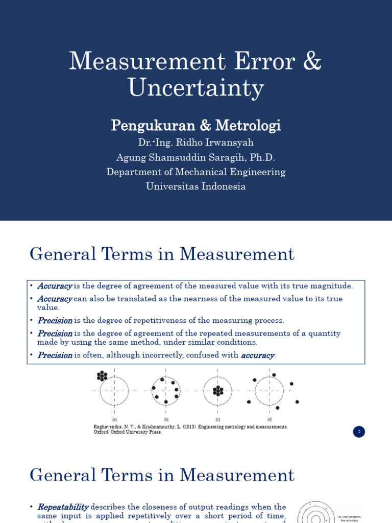 Lecture 02 - Uncertainty and Calibration | PDF | Accuracy And Precision | Observational Error