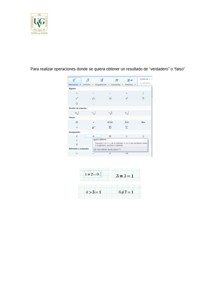 03b-Guia Mathcad - Operadores Lógicos | PDF