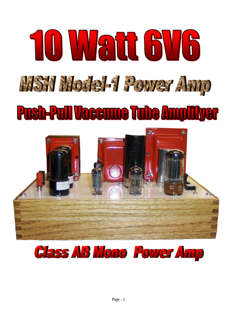 DIY 6V6 Push Pull Tube Amp | PDF | Vacuum Tube | Amplifier