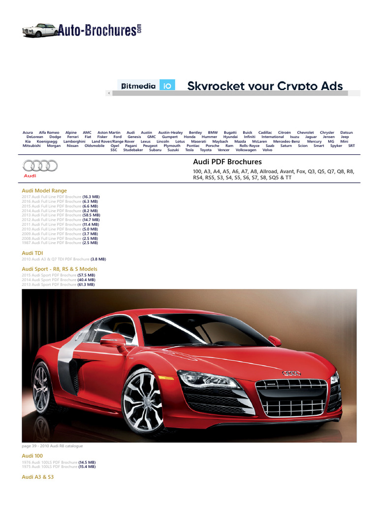 Audi Brochure Collection | PDF | Audi | Volkswagen