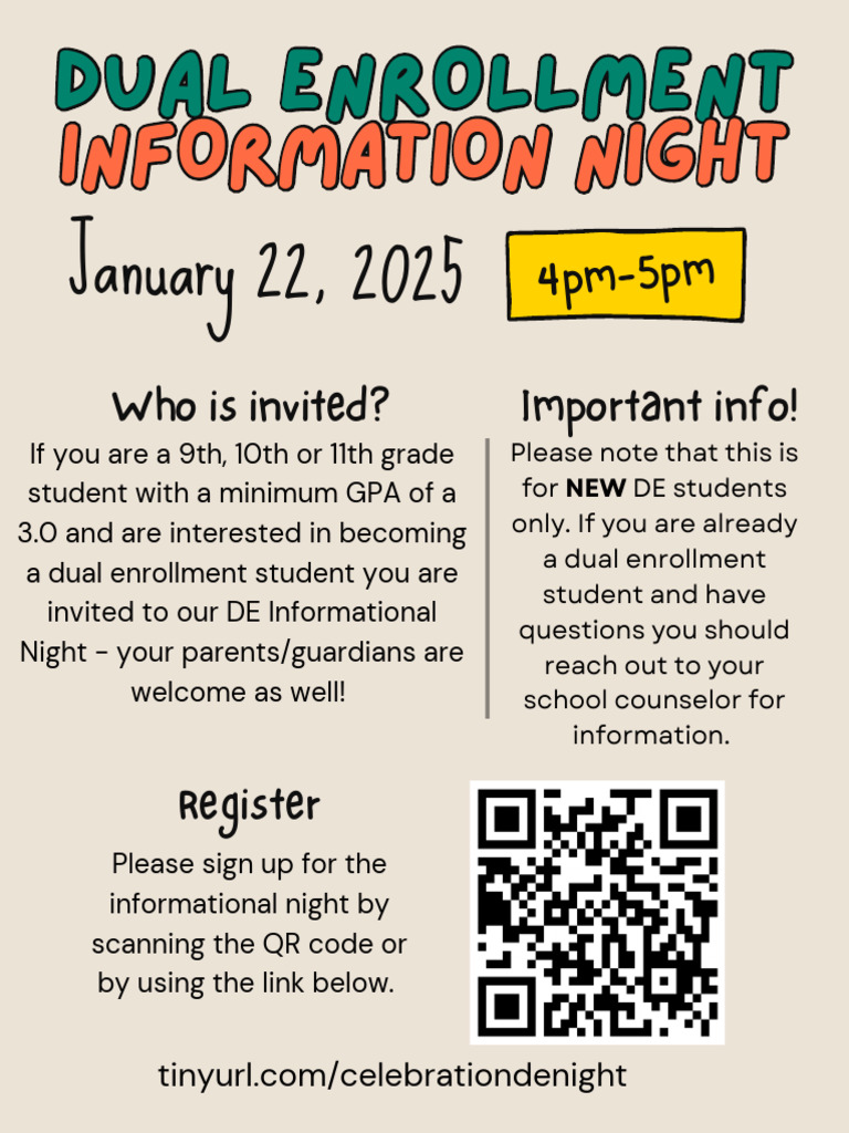 Dual Enrollment Night - January 2025 | PDF
