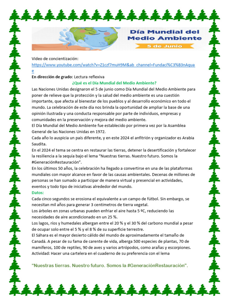 Día Mundial del Medio Ambiente 2024 | PDF