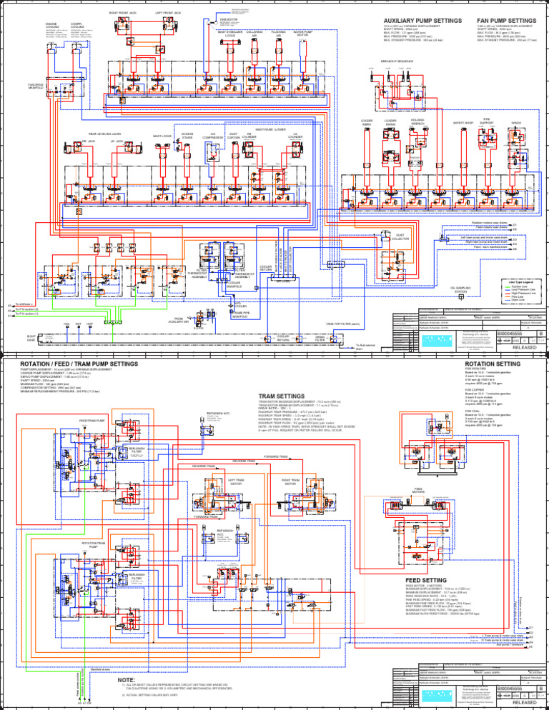 BI00045555-B - Hydraulic Schematic | PDF | Engines | Mechanical Engineering