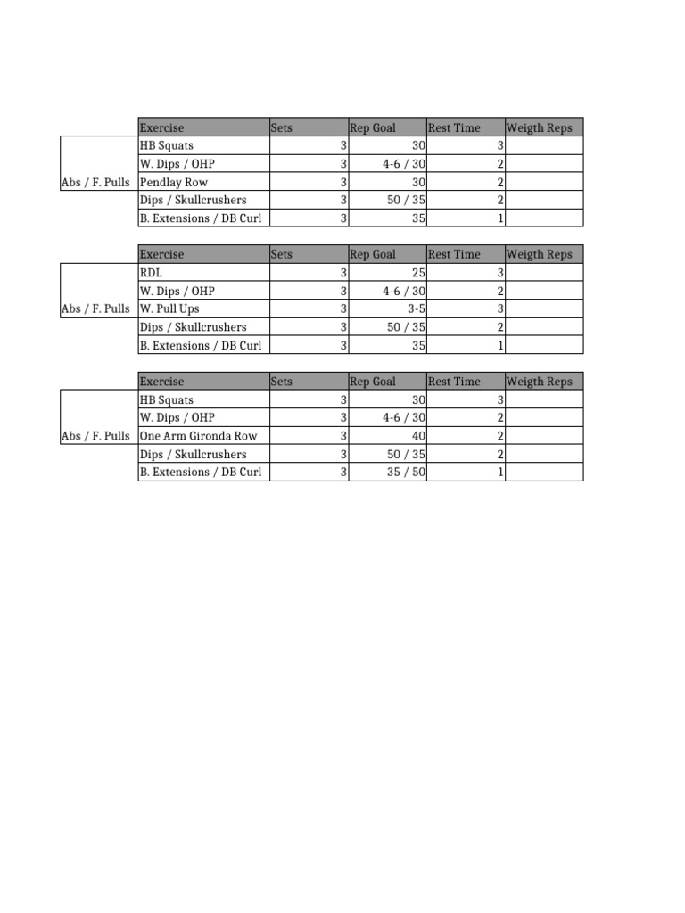 Strength Program | PDF