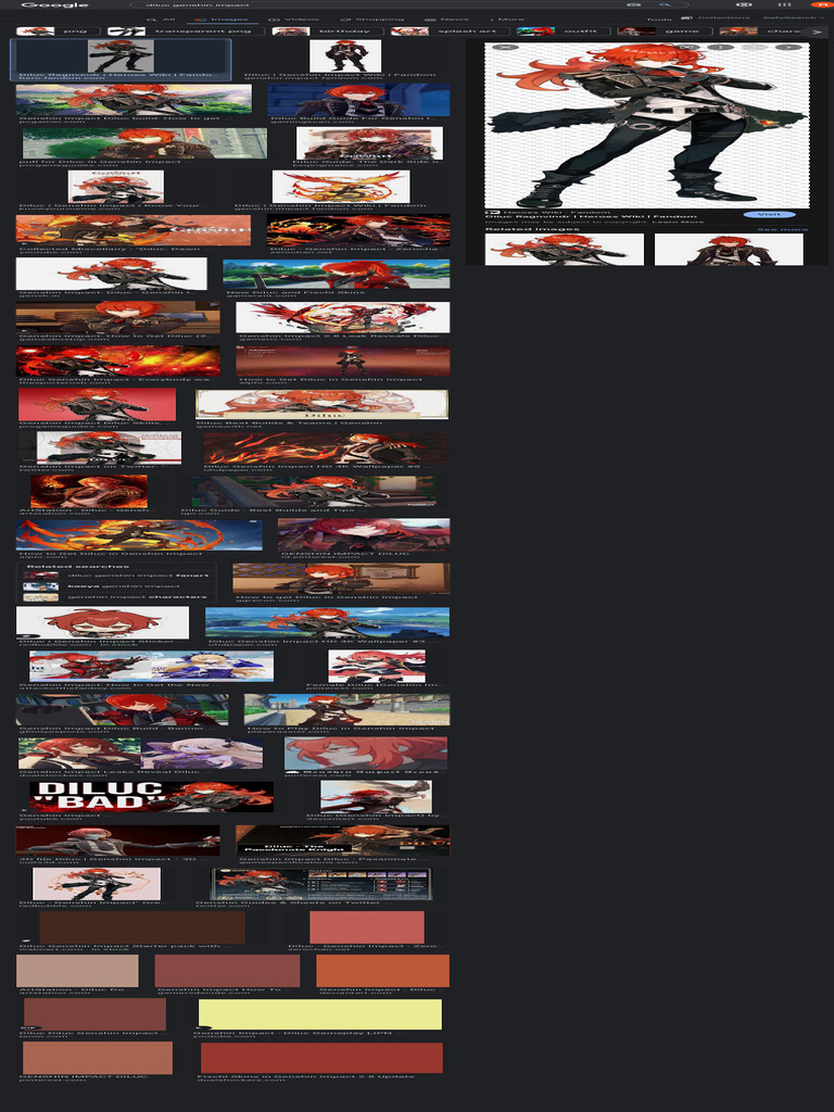 Diluc Genshin Impact - Google Search | PDF