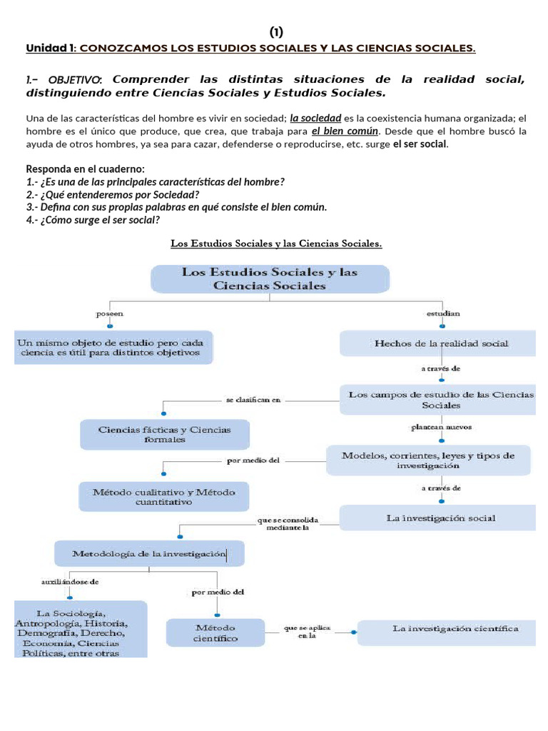 (1) Unidad 1-SOCIALES 1º AÑO 2024 | PDF | Ciencias Sociales | Science
