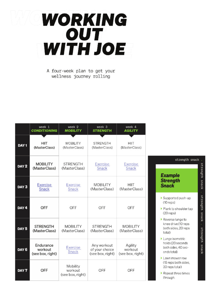 Workout Schedule Pdf