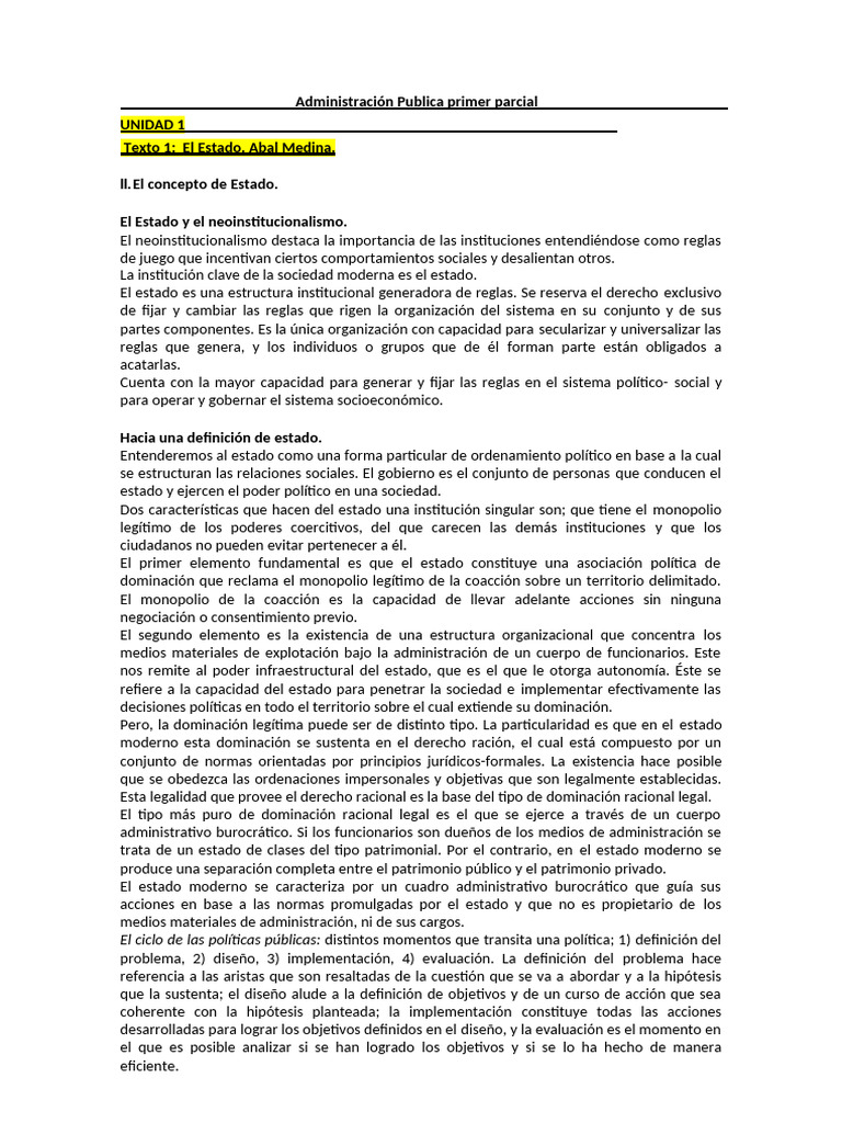 U1,2,3 Adm. Pub. | PDF | Estado (política) | Capitalismo