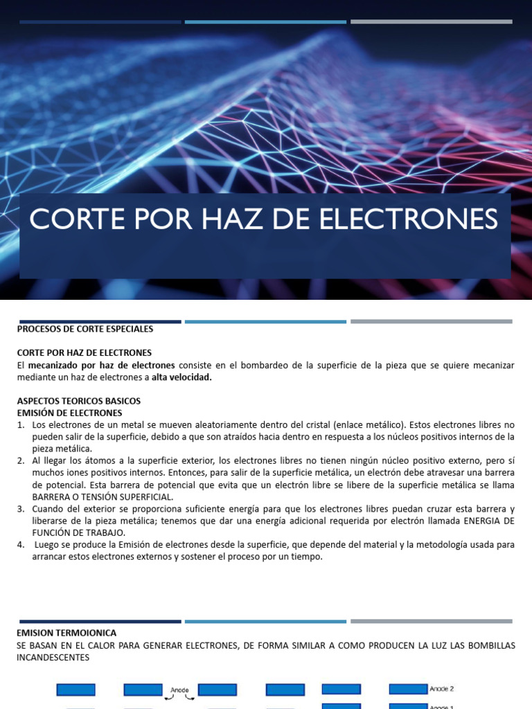 Corte Haz de Electrones | PDF | Electrón | Ánodo