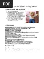 Red Cross Trauma Teddy Pattern | PDF | Knitting | Yarn