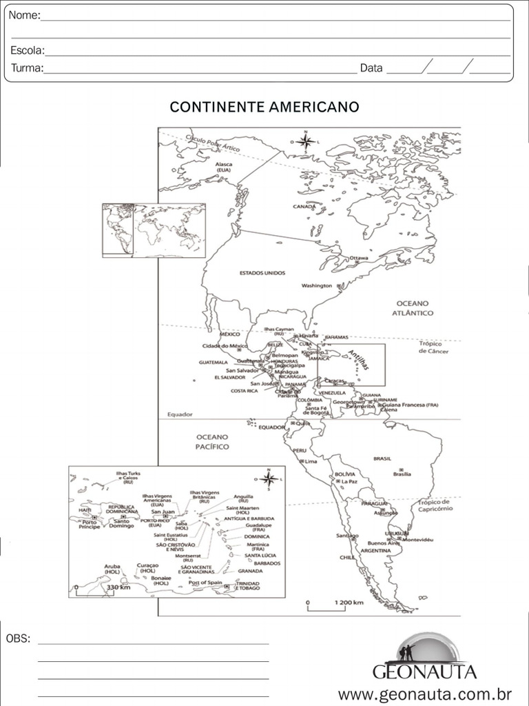 Mapa America Continente | PDF