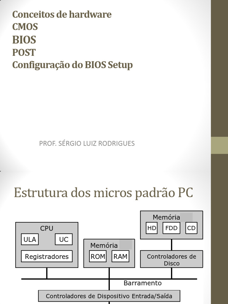Configuração de BIOS e CMOS em PCs | PDF | BIOS | Inicialização ...