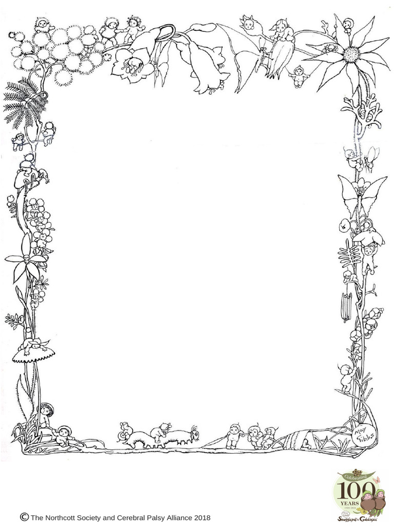 May-Gibbs-Colouring-Page-Gumnut-Babies-frame | PDF