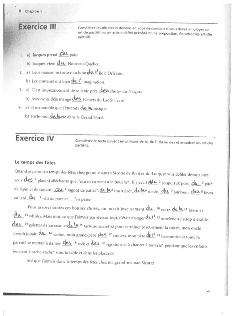 Corrige Des Exercices Faits en Classe | PDF