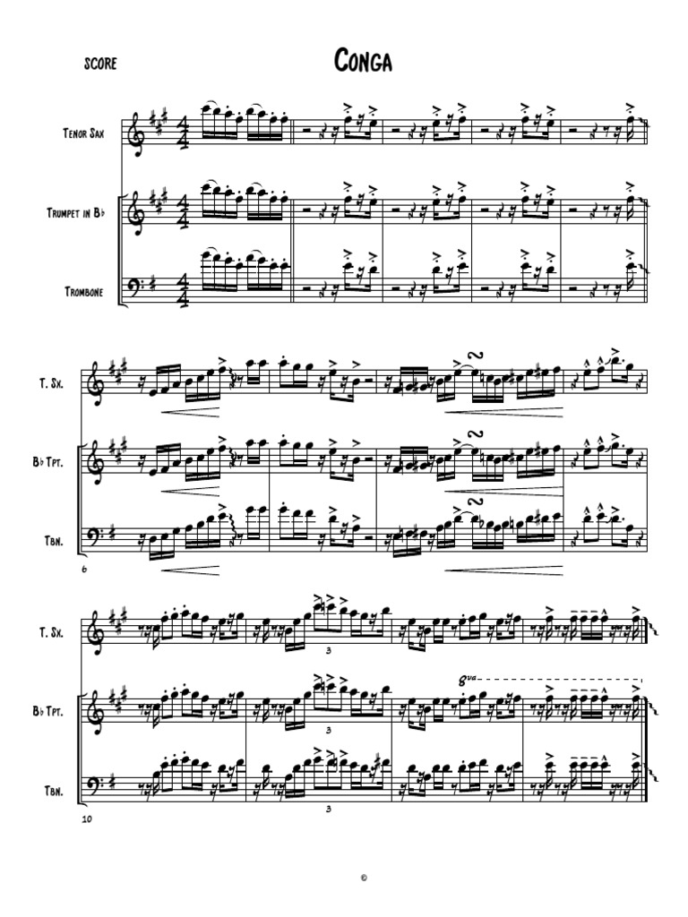 Conga - Brass Section | PDF