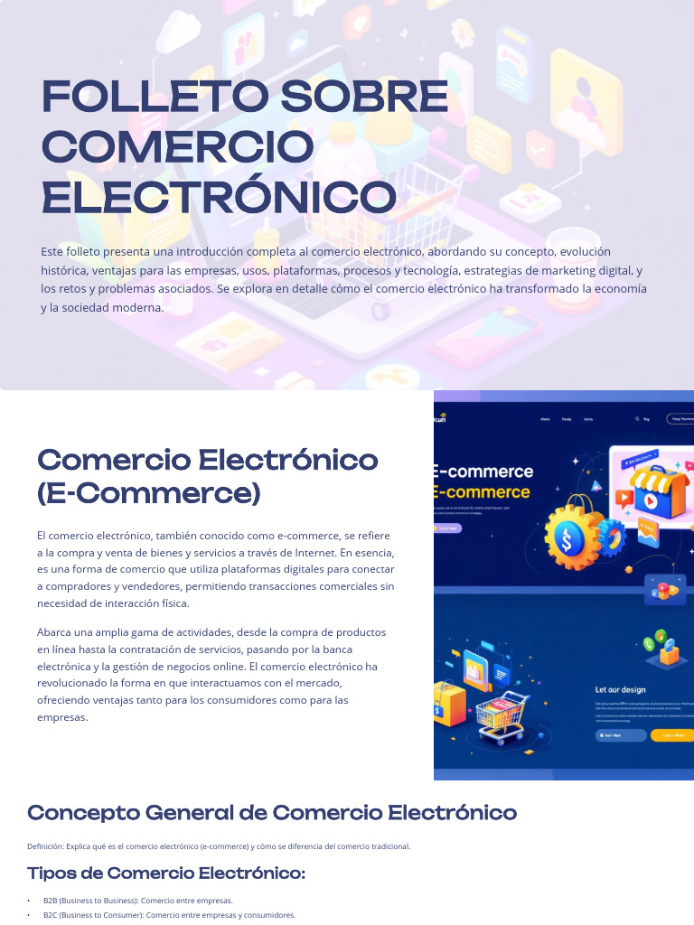 Folleto Sobre Comercio Electronico | PDF | Comercio electrónico | Business
