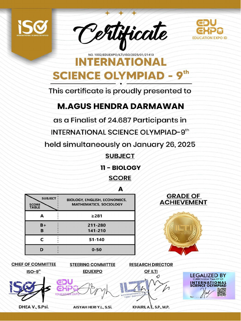 M.AGUS HENDRA DARMAWAN - ISO-9TH CERTIFICATE | PDF
