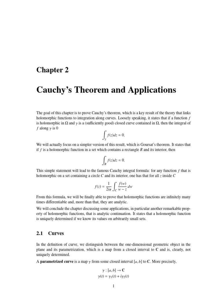 Chapter 2 | PDF | Holomorphic Function | Complex Analysis