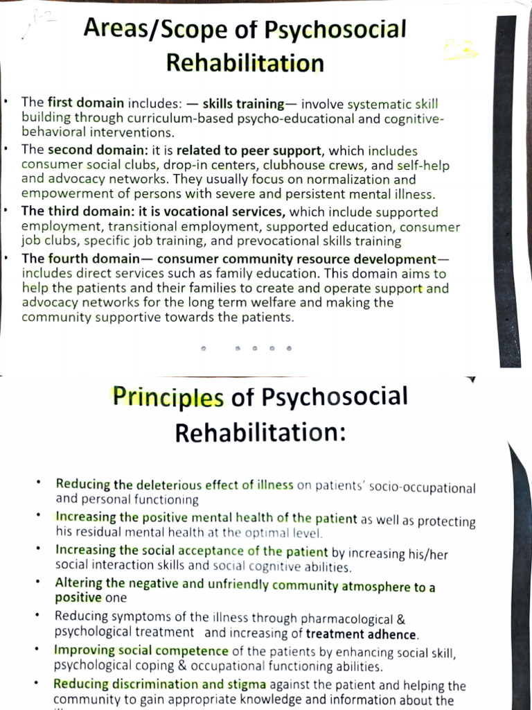 Scope of Psychosocial Rehabilitation | PDF
