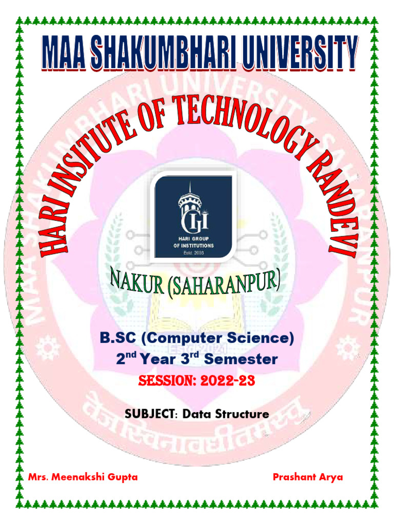 Prashant Arya DS 3rd Sem File ? | PDF | Queue (Abstract Data Type) | Computer Programming