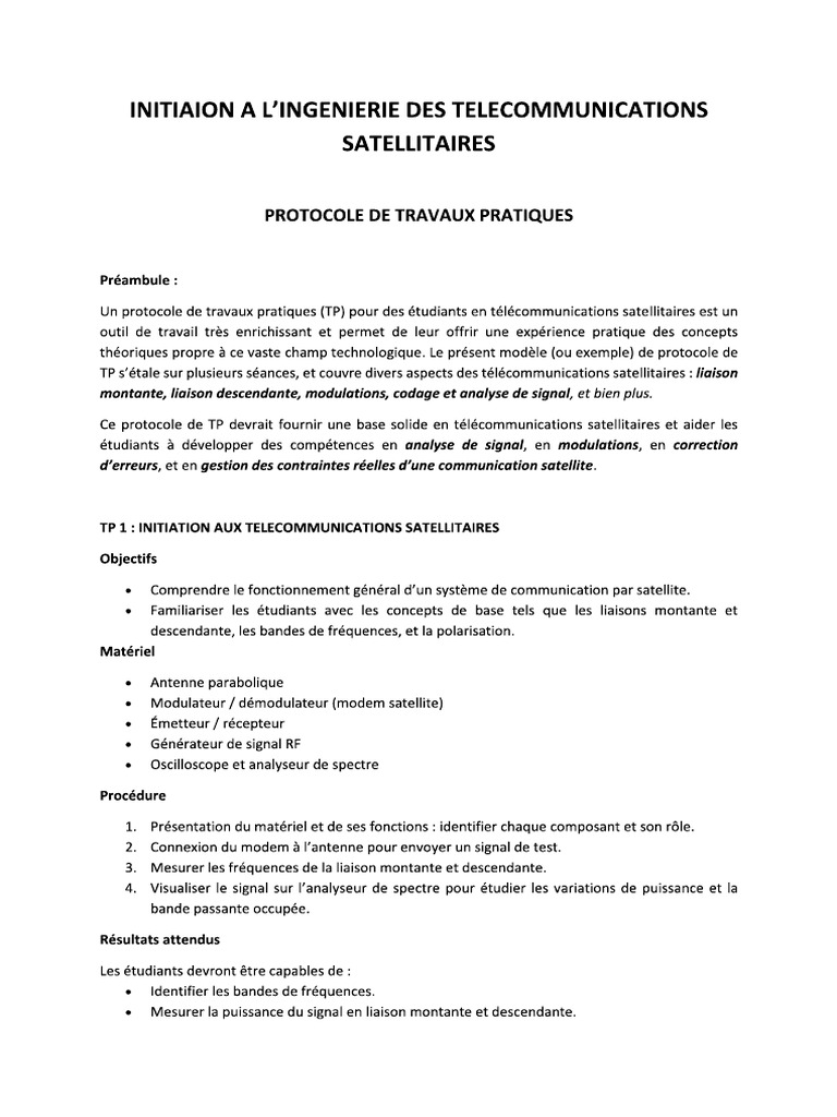 Protocole Des TP Travaux Pratiques | PDF