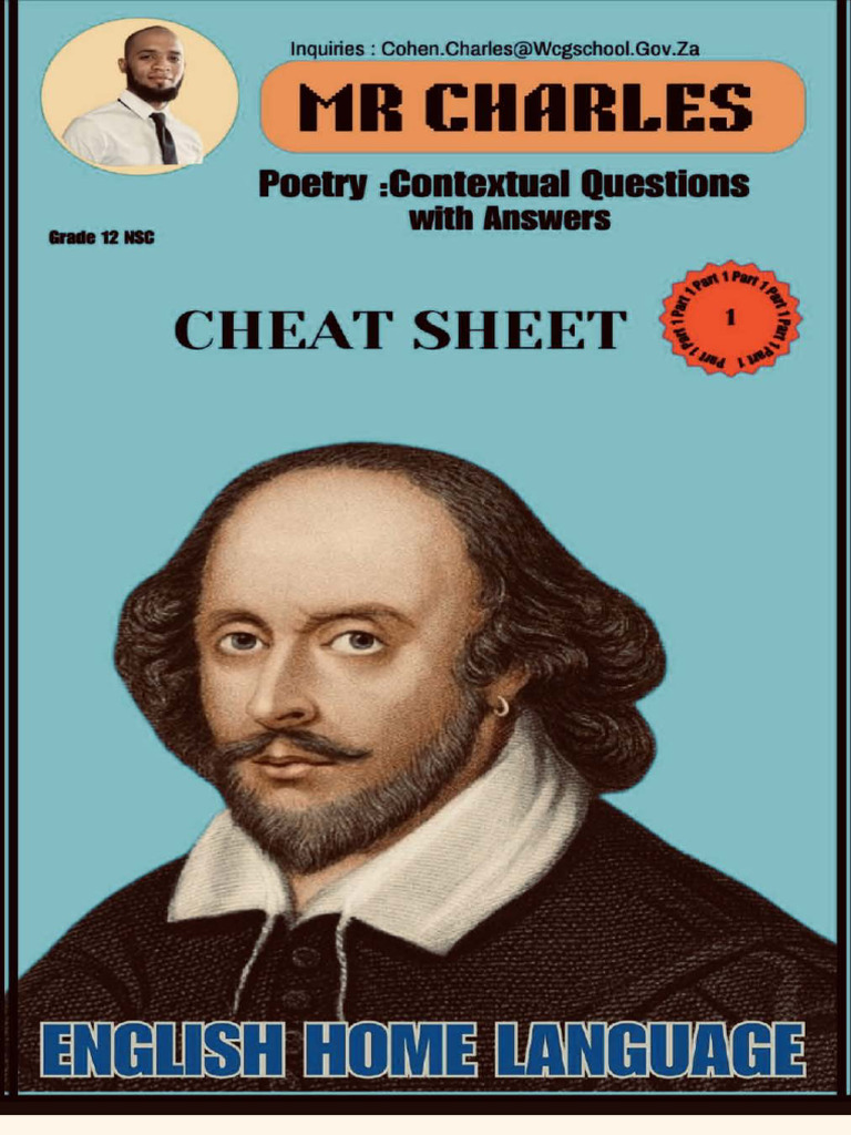Poetry Cheat Sheet - Merged | PDF