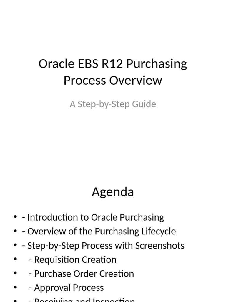 Oracle_EBS_Purchasing_Process | PDF | Accounts Payable | Supply Chain ...