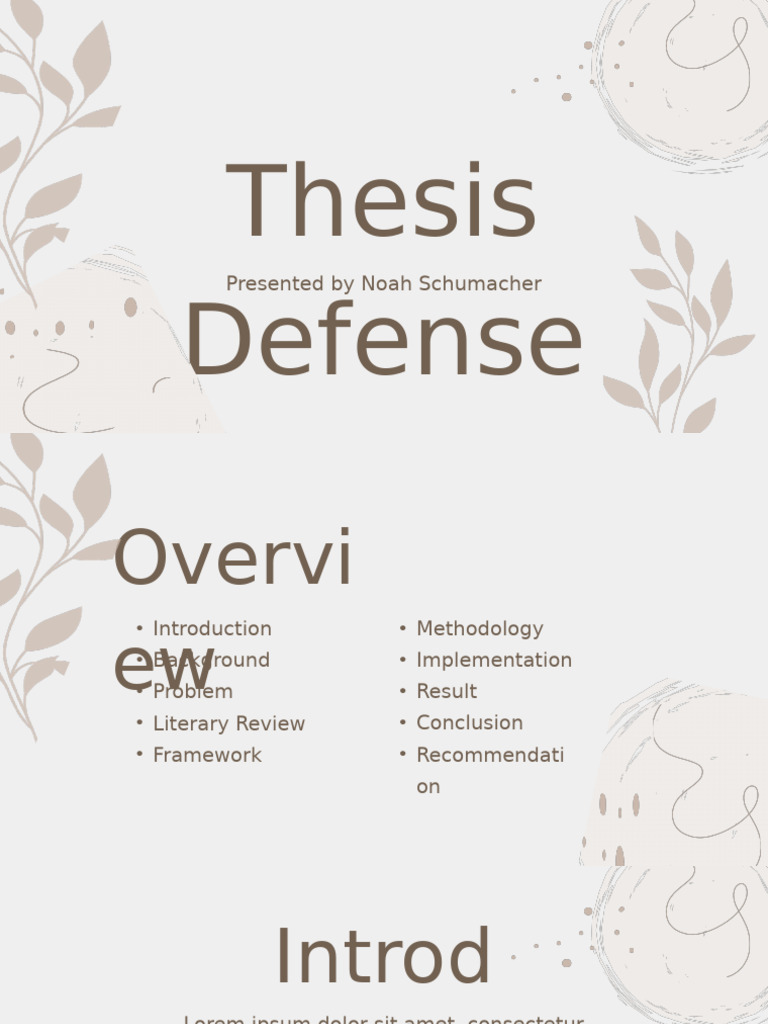 Beige Aesthetic Neutral Thesis Defense Presentation | PDF