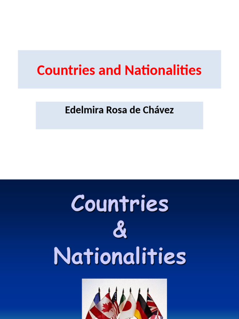 UNIT 2- COUNTRIES AND NATIONALITITIES | PDF