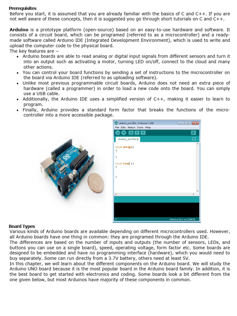 ARDUINO INTRO (MICROPROCESSOR) | PDF | Arduino | Microcontroller