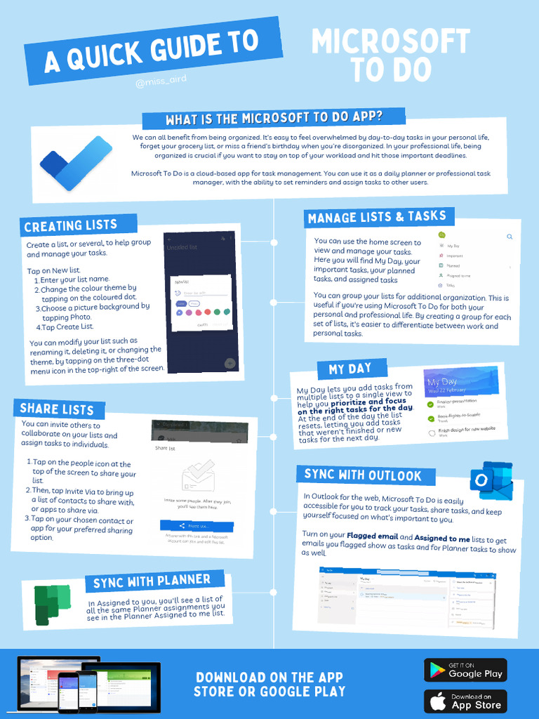 To-Do-Quick-Guide | PDF | Mobile Software | Microsoft