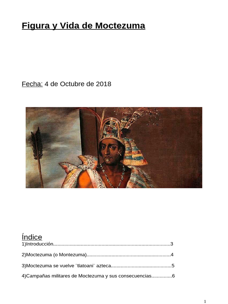 Vida y legado de Moctezuma II | PDF | Hernán Cortés | azteca