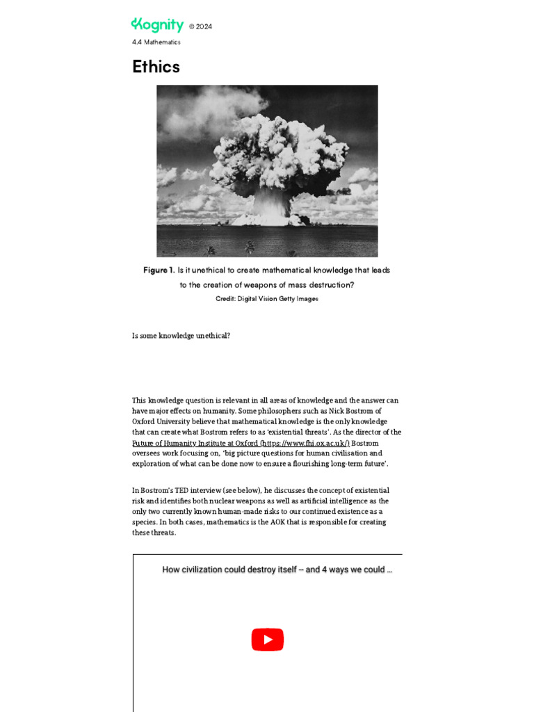 Ethics - IB DP Theory of Knowledge FE2022 | PDF | Immanuel Kant | Axiom