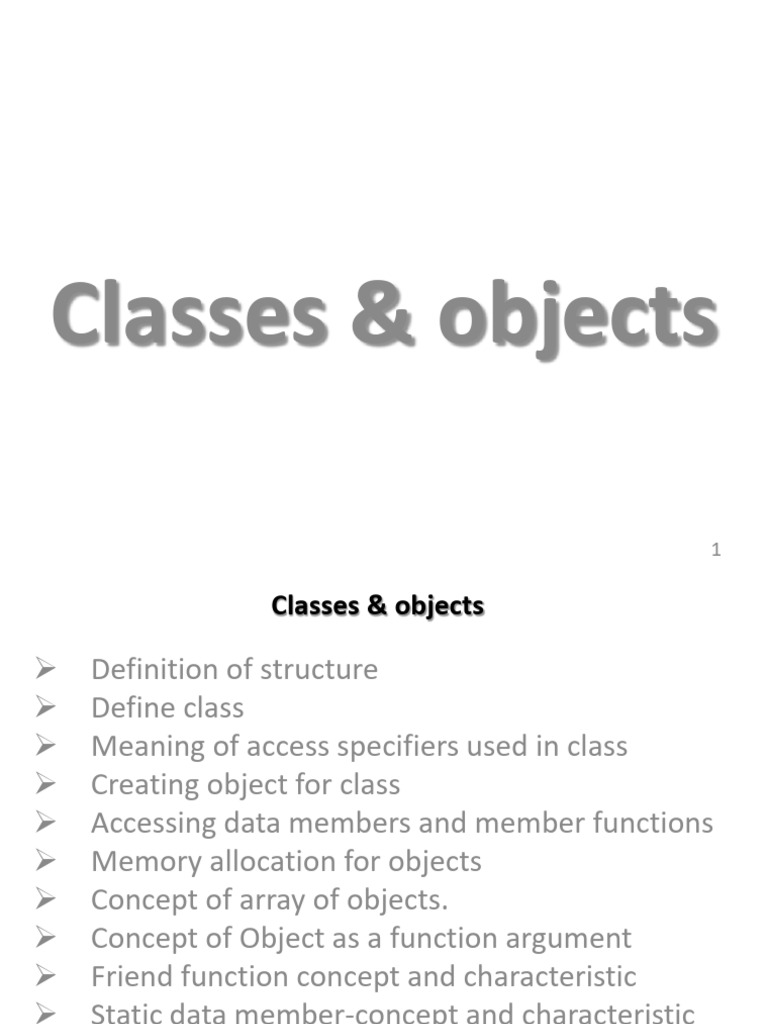 Unit 2 - Except Constuctors and Destructors | PDF | Computer ...