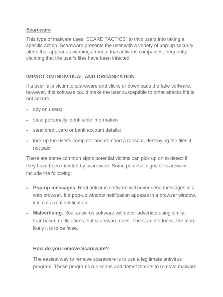 SCAREWARE | PDF